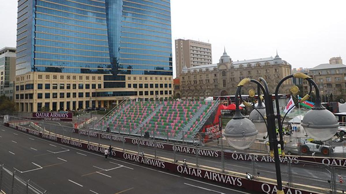 Baku streets transformed into a track for Formula 1
